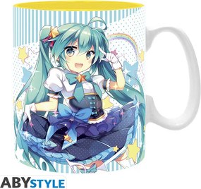 Hrnek Abysse Corp Hatsune Miku - Miku Melody 460 ml Vícebarevná