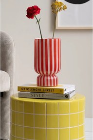 Červená skleněná váza (výška 26 cm) Rayado Retro – PT LIVING