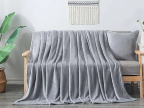 XPOSE® Mikroplyšová deka Exclusive - světle šedá 150x200 cm