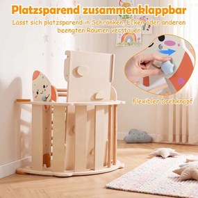 Costway Skládací Montessori prolézačka 8 v 1, přírodní