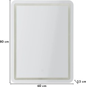 Nástěnné zrcadlo s osvětlením 60x80 cm Simple – Mauro Ferretti