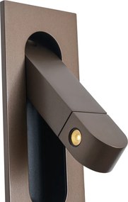 Sada 2 moderních nástěnných svítidel tmavě bronzová vč. LED a portu USB-C - Hilton