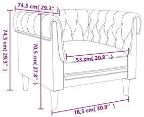 Petromila Křeslo Chesterfield modré textil