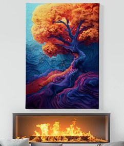 Obraz na plátně - Strom života Elixír barvotoku FeelHappy.cz Velikost obrazu: 40 x 60 cm