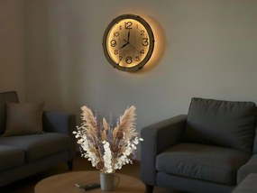 Li-Go "Velké číslice" světelné hodiny s powerbankou a pohybovým čidlem/dub velikost svítidla/hodin: 31 cm
