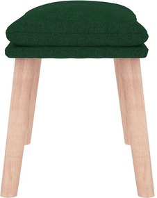 Podnožka tmavě zelená 45 x 29,5 x 35 cm textil 341429