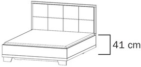 Postel Altona 180x200 cm, dub riviera/tmavě šedá