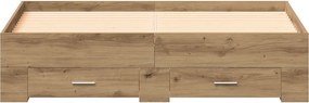 Rám postele Artisanový dub 135 x 190 cm Kompozitní dřevo 3333976