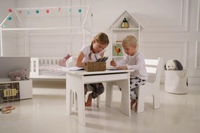 Vingo Dětský stolek a 2 židličky s šuplíky - bílá