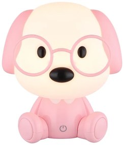 Globo 21761P - LED Stm. nab. dětská noční lampička PUPPY 1W/5V 500 mAh růžová
