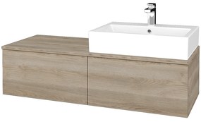 Dřevojas Koupelnová skříňka MODULE SZZ12 120 Varianta: N01 Bílá lesk / D08 Wenge / Pravé