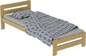 Maxi Postel z masivu Union 80 x 200 cm - barva Borovice + matrace Relax