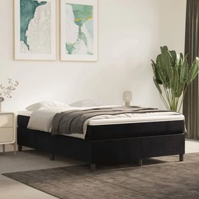Box spring postel s matrací černá 140 x 190 cm samet 3144677