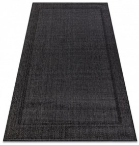 Kusový koberec Duhra černý 60x250cm