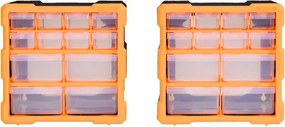 Organizéry s 12 zásuvkami 2 ks 26,5 x 16 x 26 cm 147581