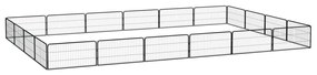 20panelová ohrádka pro psy černá 100 x 50 cm práškovaná ocel