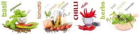 DIMEX | Fototapeta do kuchyně Koření KI-180-003 | 180 x 60 cm | zelená, červená, bílá, béžová