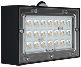 LED Solární nástěnné svítidlo se senzorem LED/3W/3,7V 3000K/4000K IP65 černá