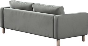 Potah na pohovku IKEA  Karlstad 3-místná, nerozkládací, krátký barva šedá látka lesklé, sametová