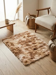 Sinsay - Kožešinový kobereček ve stylu tie dye - béžová