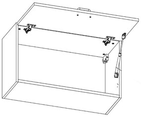 PROVENCE k | horní skříňka G60KN výklopná | 60 cm | bílá/borovice andersen