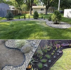 Zahradní plastový obrubník 60mm, 10m s kolíky Gardlov 24562