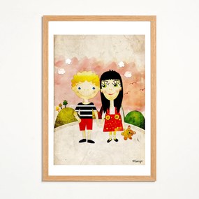 Lucie Gazdošová | Holčička Rám: Bílý, Velikost: 30 x 20 cm