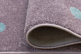 Dětský koberec Lima C275A Tečky fialový / růžový