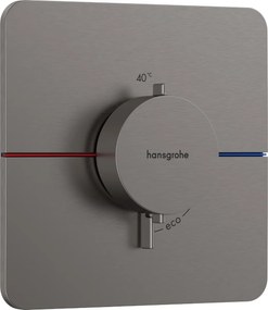 Hansgrohe ShowerSelect Comfort Q, termostat pod omítku, kartáčovaný černý chrom, HAN-15588340