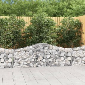 Klenuté gabionové koše 6 ks 200x30x60/80 cm pozinkované železo 3145392