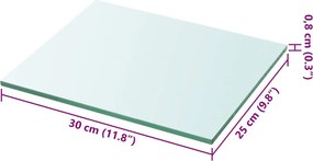 Policová deska sklo čiré 30x25 cm 243810