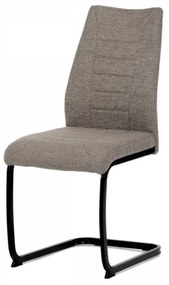 Jídelní židle hnědá látka černé kovové nohy DCL-438 BR2