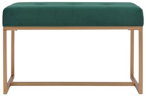 Lavice 80 cm zelená sametová 247555