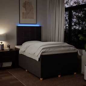 Box spring postel s matrací tmavě hnědá 120x200 cm textil 3293550