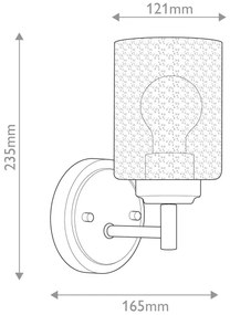 Kichler KL-WINSLOW-1W-NBR - Nástěnná lampa WINSLOW 1xE27/60W/230V mosaz