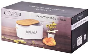 Kovový chlebník Cookini Sandy bílý