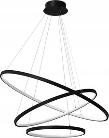 Milagro Závěsná lampa Hoop Black 93W Led Moderní Led 1 ks