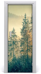 Fototapeta na dveře mlha nad lesem 95x205 cm