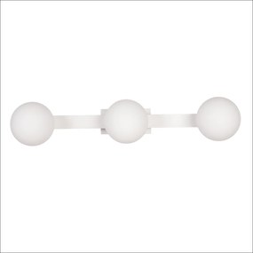 Nástěnné svítidlo Magnet, 3x bílé skleněné stínítko, w