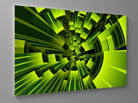 Liox 3D obraz zelená abstrakce Rozměr: 120 x 80 cm