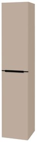Mereo Mailo, koupelnová skříňka vysoká 170 cm, šedý kámen, černé madlo CN554LPB