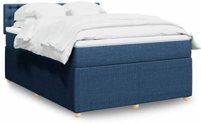 Box spring postel s matrací modrá 160x200 cm textil 3289827
