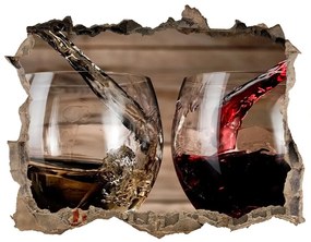 Wallmuralia Samolepící nálepka Dvě skleničky vína 95x64 cm