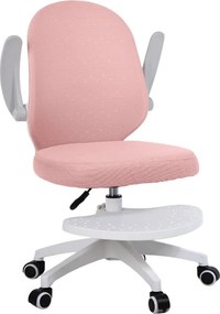 Dětská otočná židle Neoseat JUNI 012 s podnoží — látka, růžová