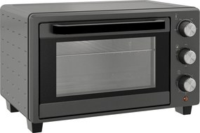 HOMCOM Mini trouba 21L 1400W 60 min. časovač, malá trouba s nastavitelnou dobou pečení 100 °C-230 °C, mini trouba s pečicím plechem, drátěný rošt, ne…