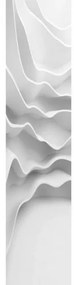 DS-015 Samolepící tapeta 3D VLNA - samolepící dekorační pás| 60 x 260 cm | šedá, bílá