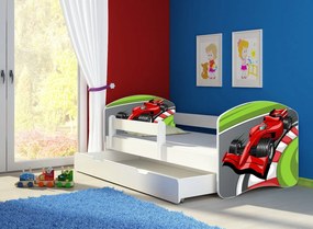 Dětská postel - Formule 180x80 cm + šuplík bílá