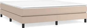 Rám postele s boxspringem cappuccino 160x200 cm umělá kůže 3120711