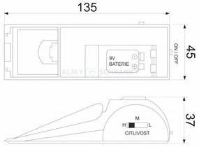 RHK 4705 zarážka s alarmem