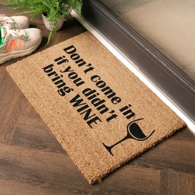 Rohožka z kokosového vlákna 40x60 cm Without Wine – Artsy Doormats